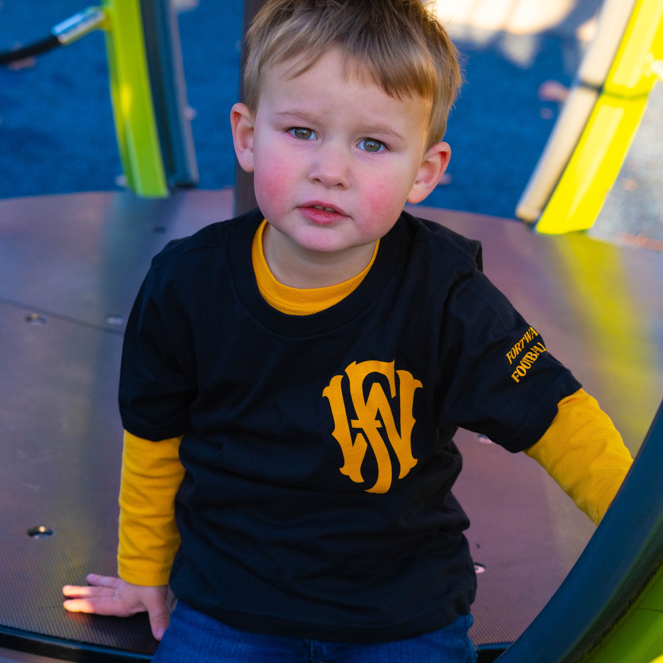 Black Monogram Tee (Youth) – Fort Wayne Football Club Fan Shop